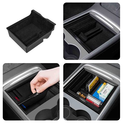 Snapklik Topfit Tesla Model Y Center Console Organizer Cup