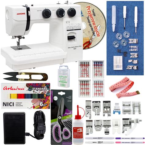 Janome HD523 Easy Jeans Wzmocniona Maszyna Do Szycia Domowa Zestaw