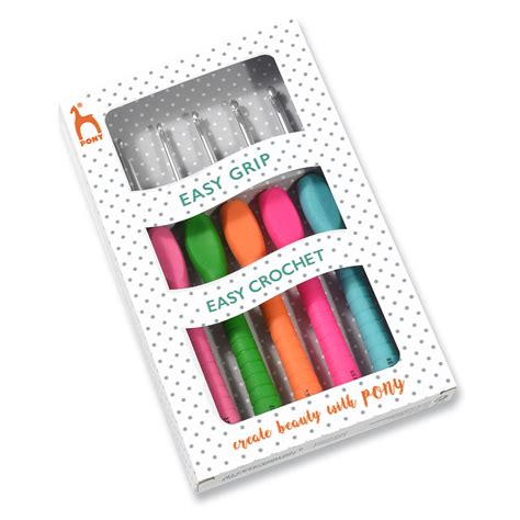 Crochet Hook Set Easy Grip Polka Dot Set Of Assorted Sizes Pony