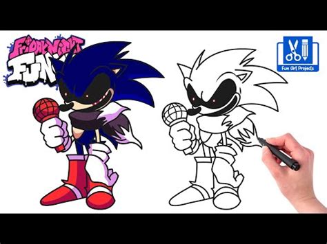 How To Draw Sonic Exe Slaybells Como Dibujar Friday Night Funkin Fnf
