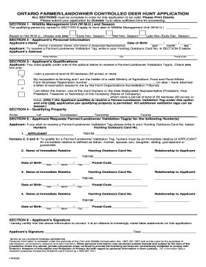 Canada Fw Deer Hunt App Fill And Sign Printable Template Online