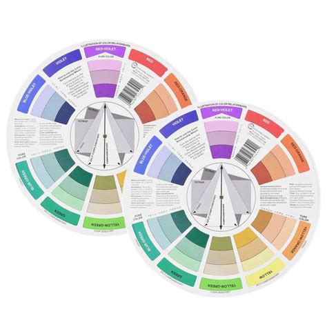 Color Mixing Guides 2Set 9in Creative Color Wheel Paint Mixing