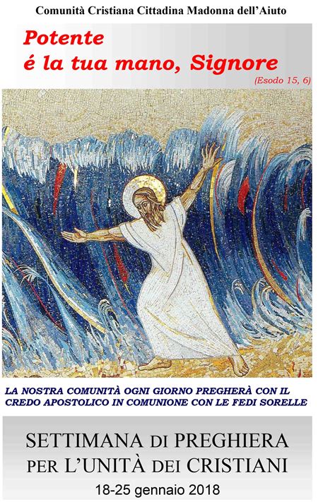 Settimana per lunità dei cristiani Comunità Parrocchiale Madonna