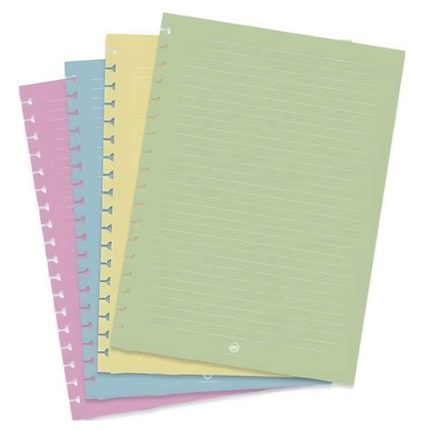 Refil De Folhas Coloridas Para Caderno Smart Universitario 48