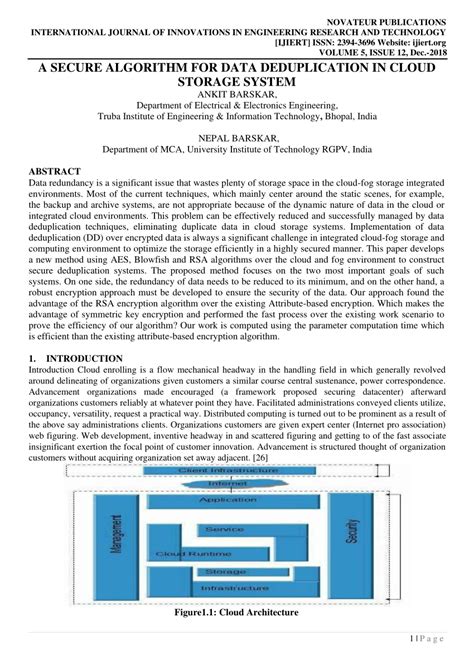 pdf a secure algorithm for data deduplication in cloud storage system