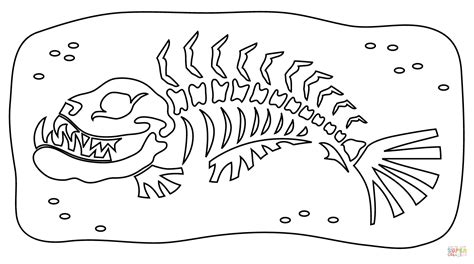 Dibujo De F Sil De Pescado Para Colorear Dibujos Para Colorear