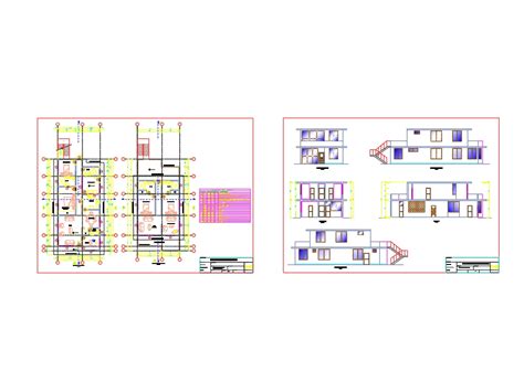 Vivienda Unifamiliar De 2 Pisos En AutoCAD CAD 300 37 KB Bibliocad