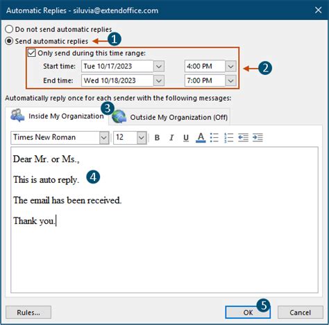 Configurar respuestas automáticas fuera de la oficina en Outlook guía