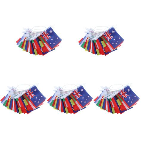 5 Sets Of Countries String Flag International Flag Banner Country Flag Banner Party Decor
