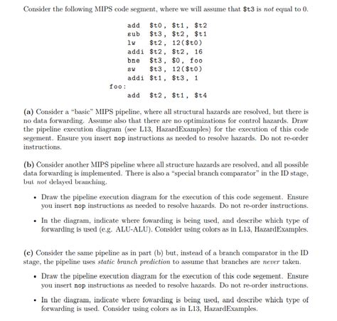 solved consider the following mips code segment where we