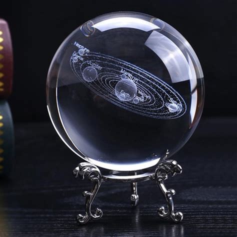6 Cm Láser Grabado Sistema Solar Bola 3d Miniatura Planetas Cuotas