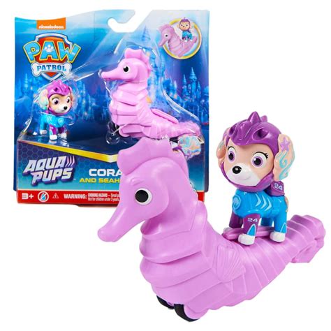 Psi Patrol Aqua Pups Figurka Coral Konik Morski 3 Figurki Psi