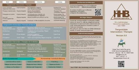 Flyer Tiergest Tzte Intervention Therapie Hhb Versicherungsmakler Ek