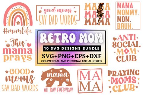 Retro Mom Svg Bundle Grafik Von Craft Ocean Creative Fabrica