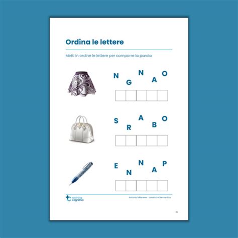 PDF Afasia Produrre Le Parole 210 Schede In PDF Con Esercizi E