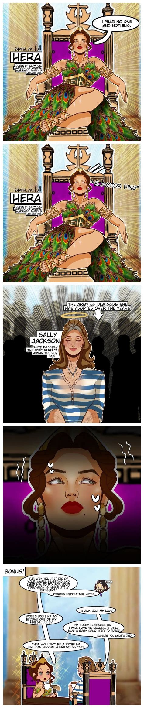 Hera And Sally In Percy Jackson Comics Percy Jackson Memes