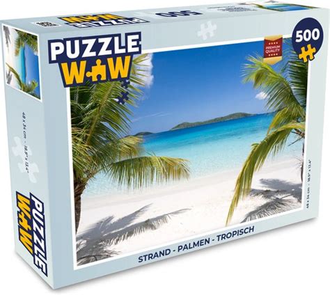 Puzzel Strand Palmen Tropisch Legpuzzel Puzzel 500 Stukjes Bol