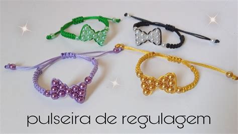 Pulseira P Rolas De Regulagem Em Macram F Cil De Fazer Youtube