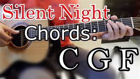 Silent Night Easy Fingerstyle Guitar Using Chords C G F Youtube