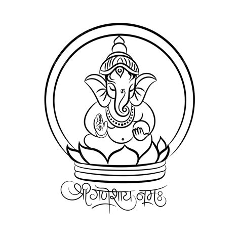 Ganesha Outline PNG Vector PSD And Clipart With Transparent