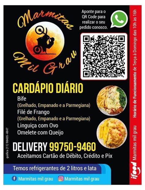 Menu Em Marmitas Mil Grau Restaurante Mogi Das Cruzes
