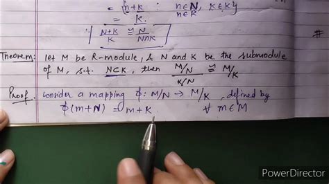 module theory n k k is isomorphic n nnk part 2 isomorphism theorems youtube
