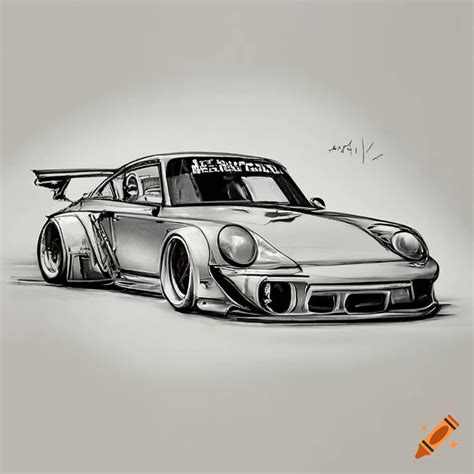 Porsche Rwb With Racing Car Decal Reknown On Craiyon