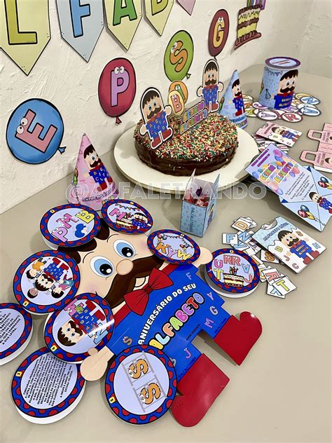 Kit aniversário do Seu Alfabeto Lojinha Alfaletrando Andressa Marchioti