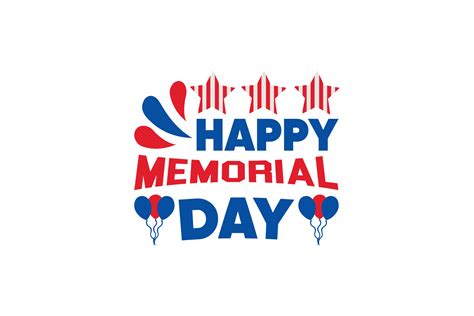 Happy Memorial Day Usa Flag Patriotic Independence Day Vector