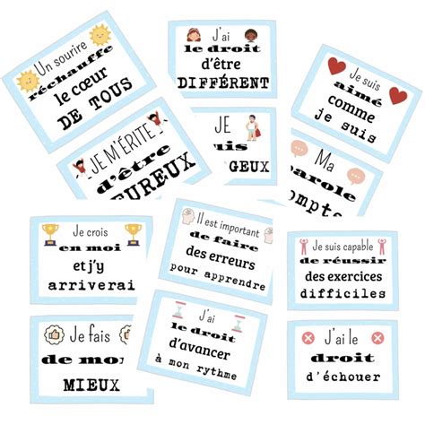 Affichage Classe Affirmations Positives