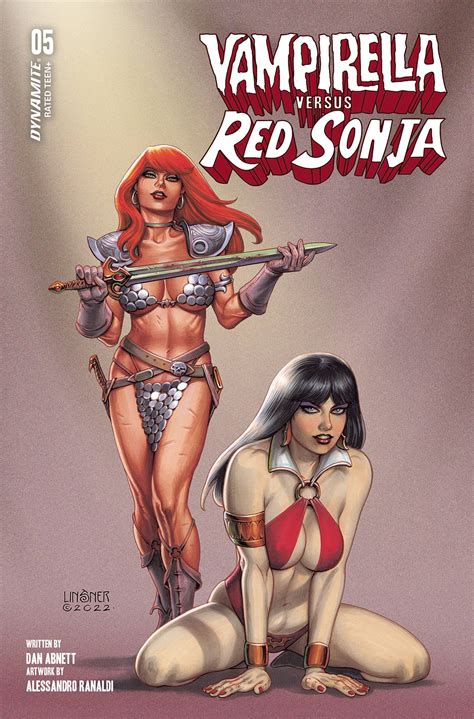 JAN230758 VAMPIRELLA VS RED SONJA 5 CVR B LINSNER Previews World
