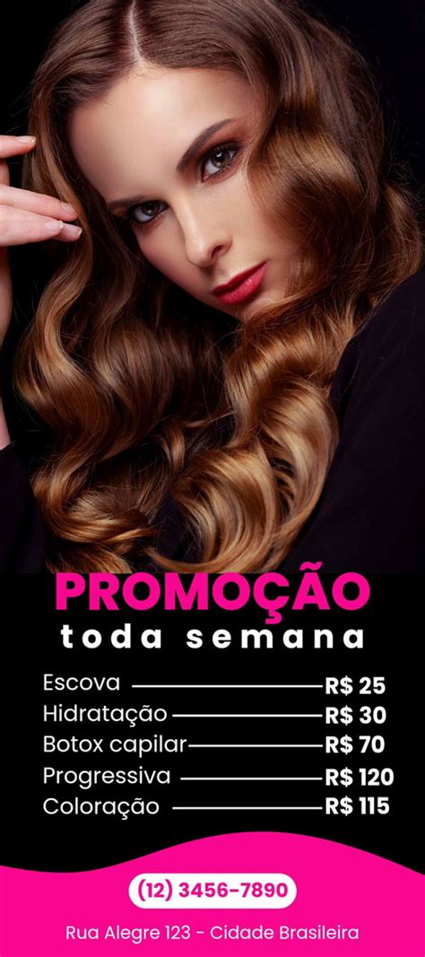 Tabela de Preços Salão de Beleza Elo7 Produtos Especiais