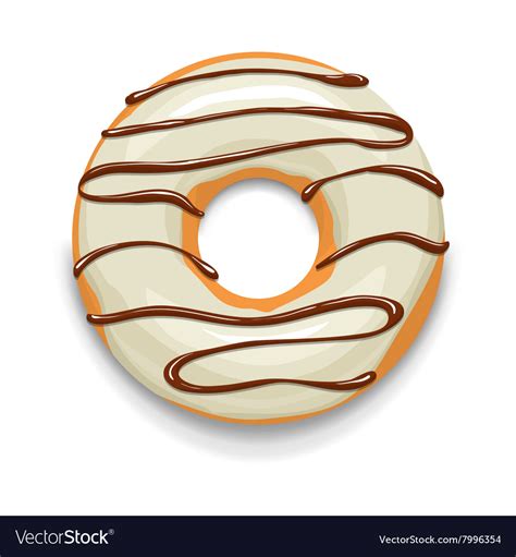 Glazed Donut Icon Cartoon Style Royalty Free Vector Image