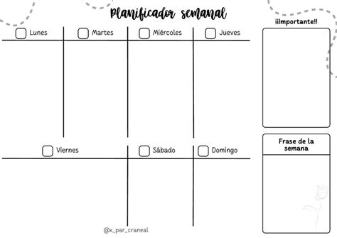 Planner Semanal N B Décimo Par Craneal uDocz