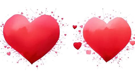 Amor corazón pintura acuarela Foto Premium