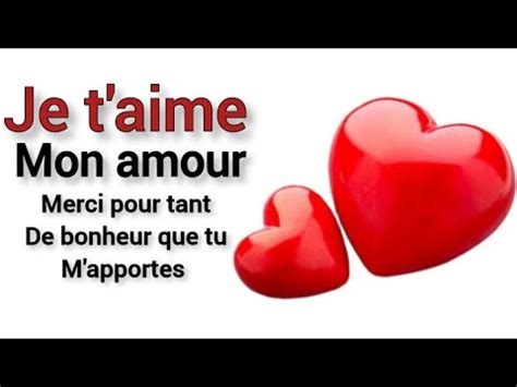Je T Aime Mon Amour Merci Pour Tant De Bonheur Que Tu M Apportes Youtube