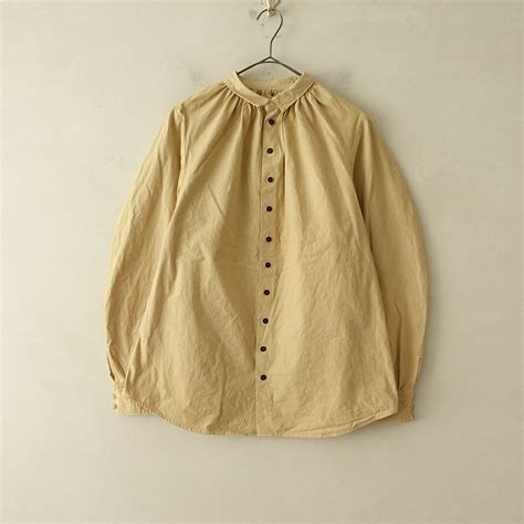 染スズキタカユキ suzuki takayuki 長袖コットンシャツ 34 2311 37 90L32 ナチュラル服古着通販drop