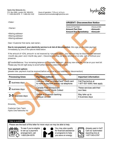 Sample Letter Of Disconnection Of Utilities