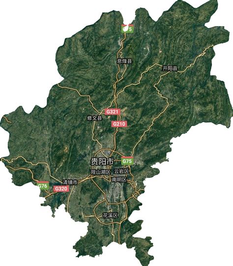 贵阳市卫星地图数据资源 贵阳市地图数据