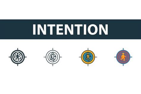 Intention Icon Set Graphic By Aimagenarium Creative Fabrica