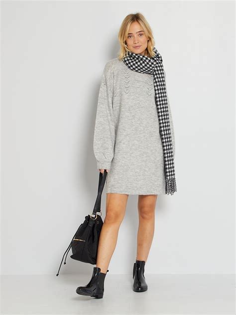Vestido Tipo Jersey Gris Kiabi