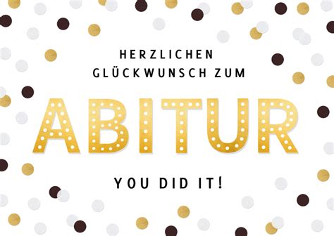 Abitur Glückwunschkarte Konfetti Send a Smile