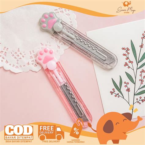 Jual Cat Paws Glitter Mini Paper Cutter Cutter Mini Glitter Bentuk