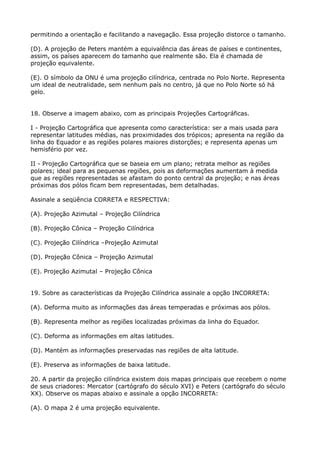 Exercicios Geografia PDF