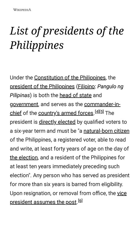 List Of Presidents Of The Philippines Wikipedia List Of Presidents