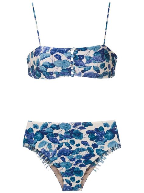 Adriana Degreas High Cut Leg Bikini Set In Blue ModeSens