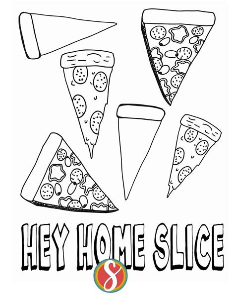 Free Pizza Coloring Pages Stevie Doodles