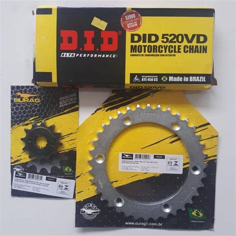 Kit Relação 36x12 Moto Tornado Corrente DID Retentor Durag DID