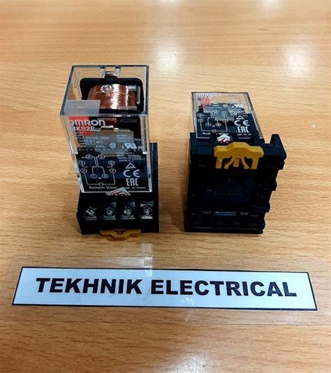 Jual Relay MKS2P 220V 220 Volt VAC Original Omron 8 Pin Plus Socket Di
