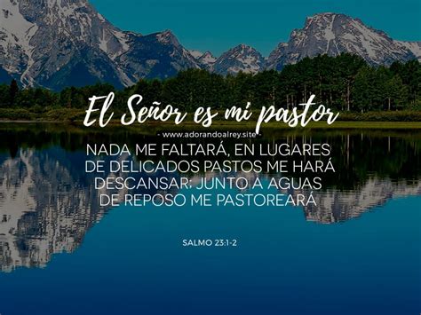 El Señor Es Mi Pastor Salmo Recrea mi alma me guía por las rectas